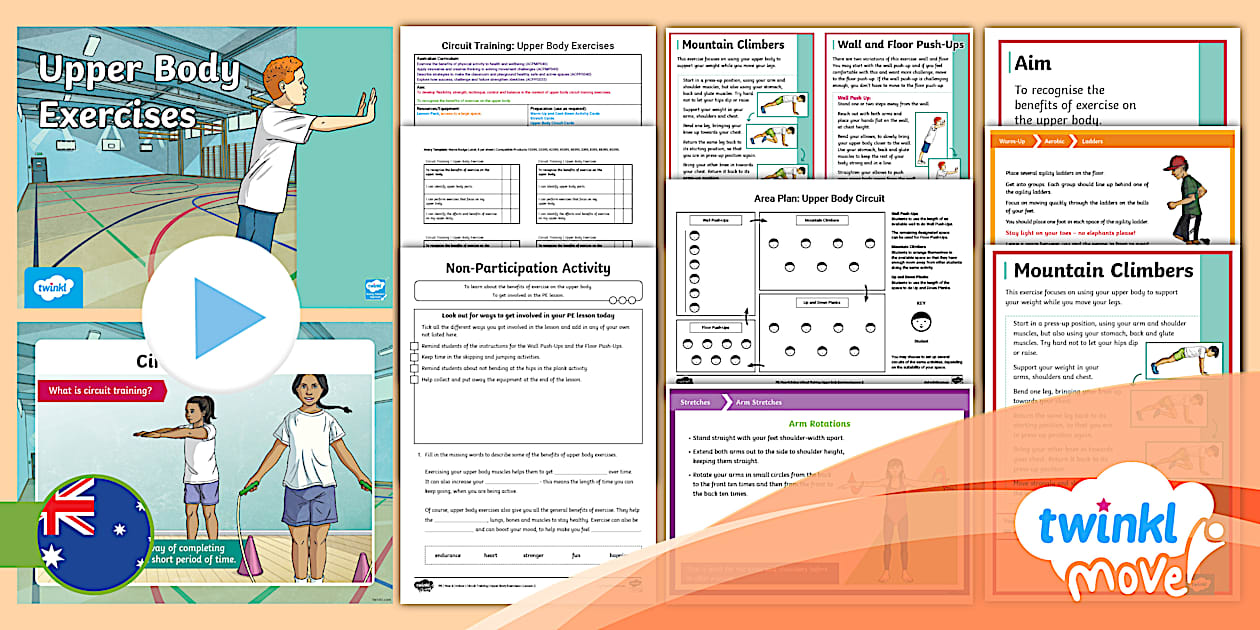 Move PE Year 4 Circuit Training: Lesson 2: Upper Body Exercises