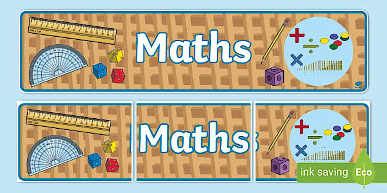 👉 Hessian Maths Display Banner (Teacher-Made) - Twinkl