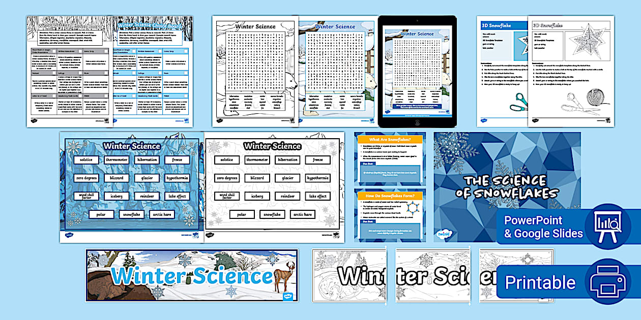 Winter Science 6th-8th Grade Activity Pack (teacher made)