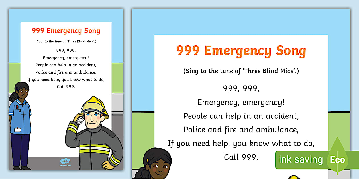 999 Emergency Song - protective behaviours (teacher made)