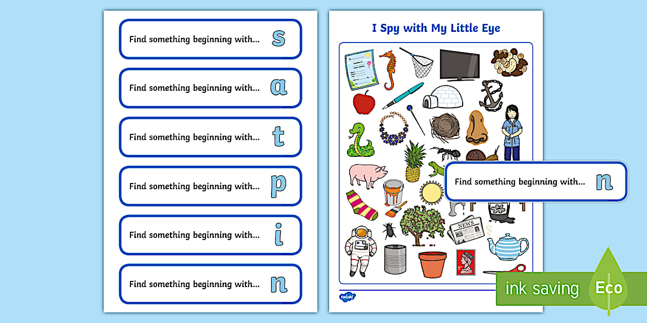 Initial Sounds Activity | s, a, t, p, i, n Phonics Activity