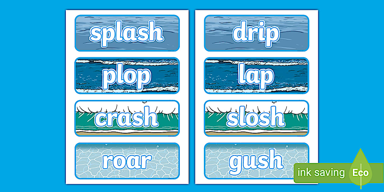 Sea Sounds Word Cards
