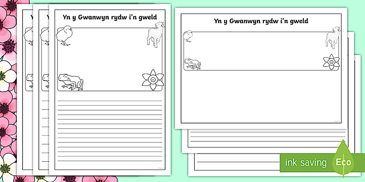 Fframiau Ysgrifennu Y Gwanwyn (teacher made) - Twinkl
