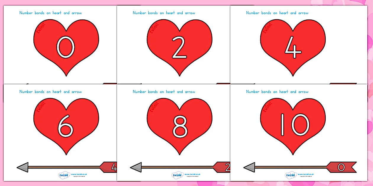 Valentine's Day Friends To 10 Arrows and Hearts - valentines