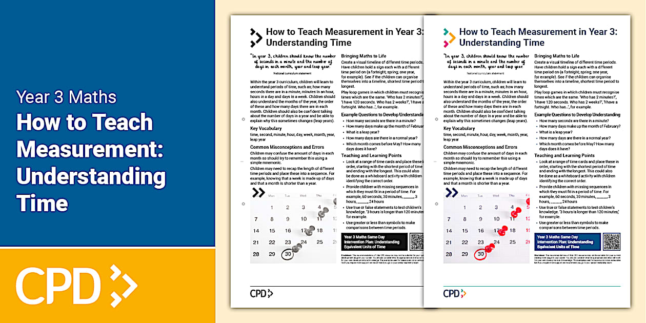 How to Teach Measurement in Year 3: Understanding Time