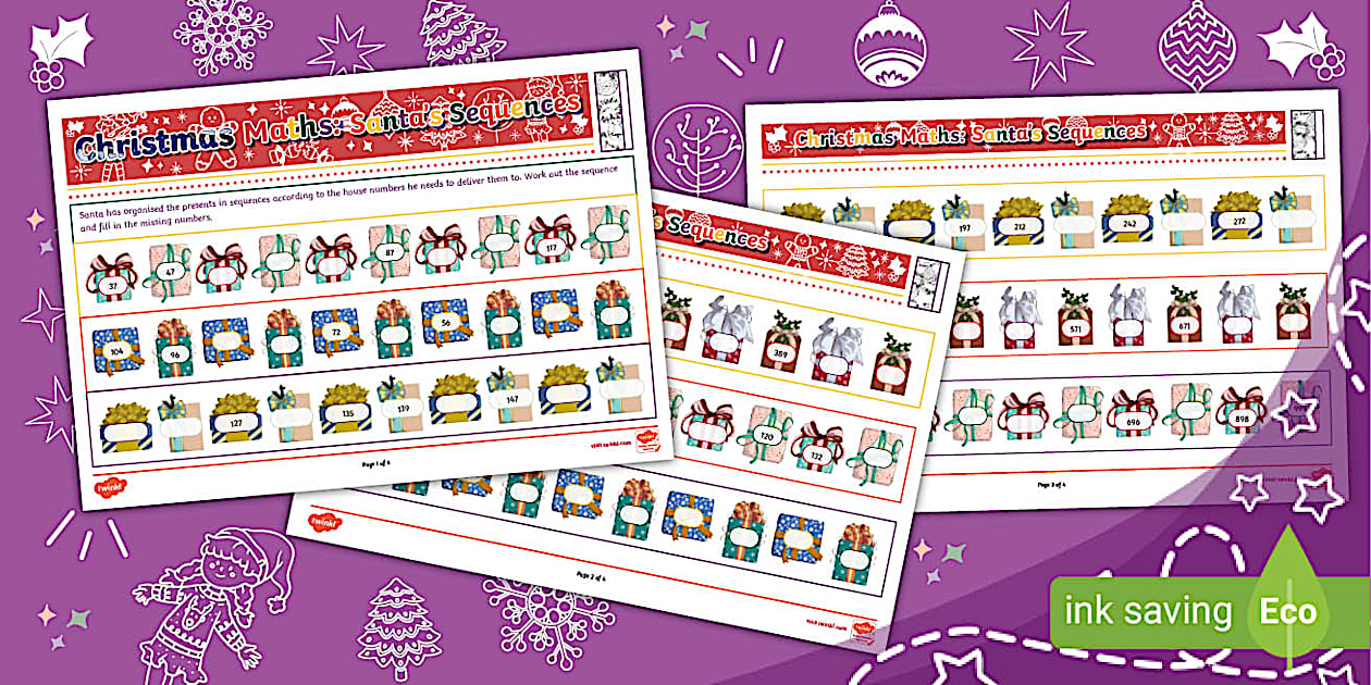 Christmas-Themed Sequencing Activity (Ages 7 - 9) - Twinkl