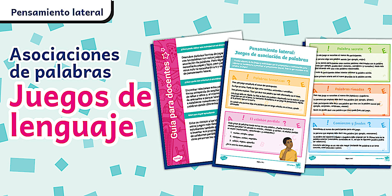 Juego de lenguaje: Asociaciones de palabras - Pensamiento lateral