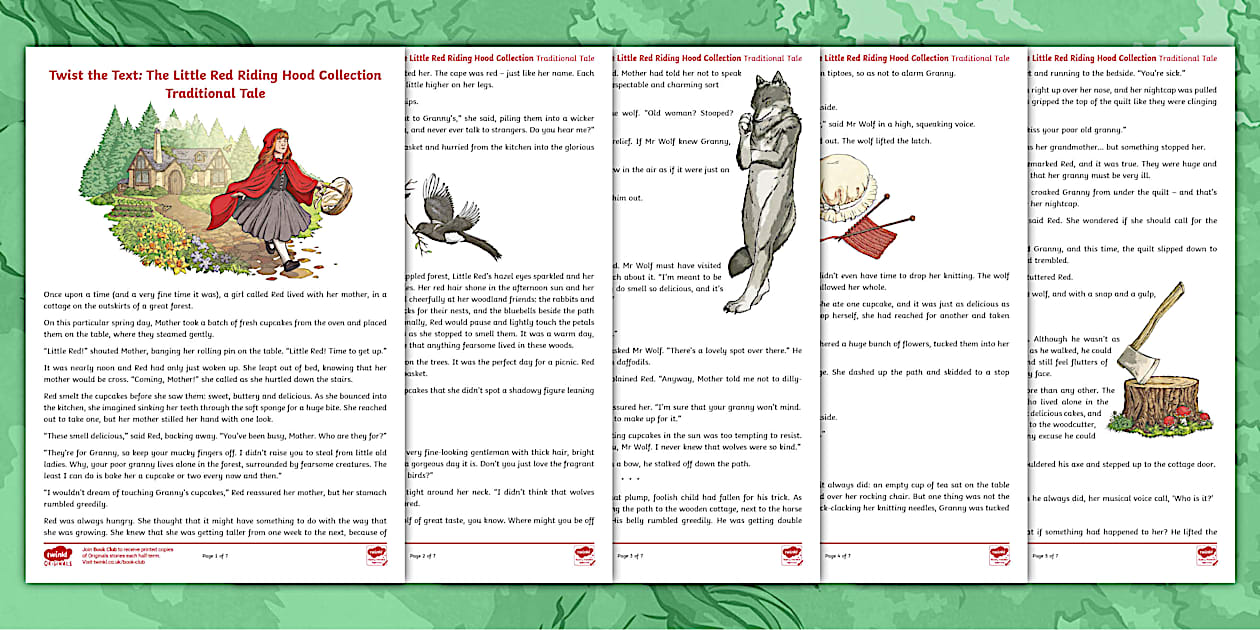 Editable Little Red Riding Hood Traditional Tale (from the 'Twist the Text'