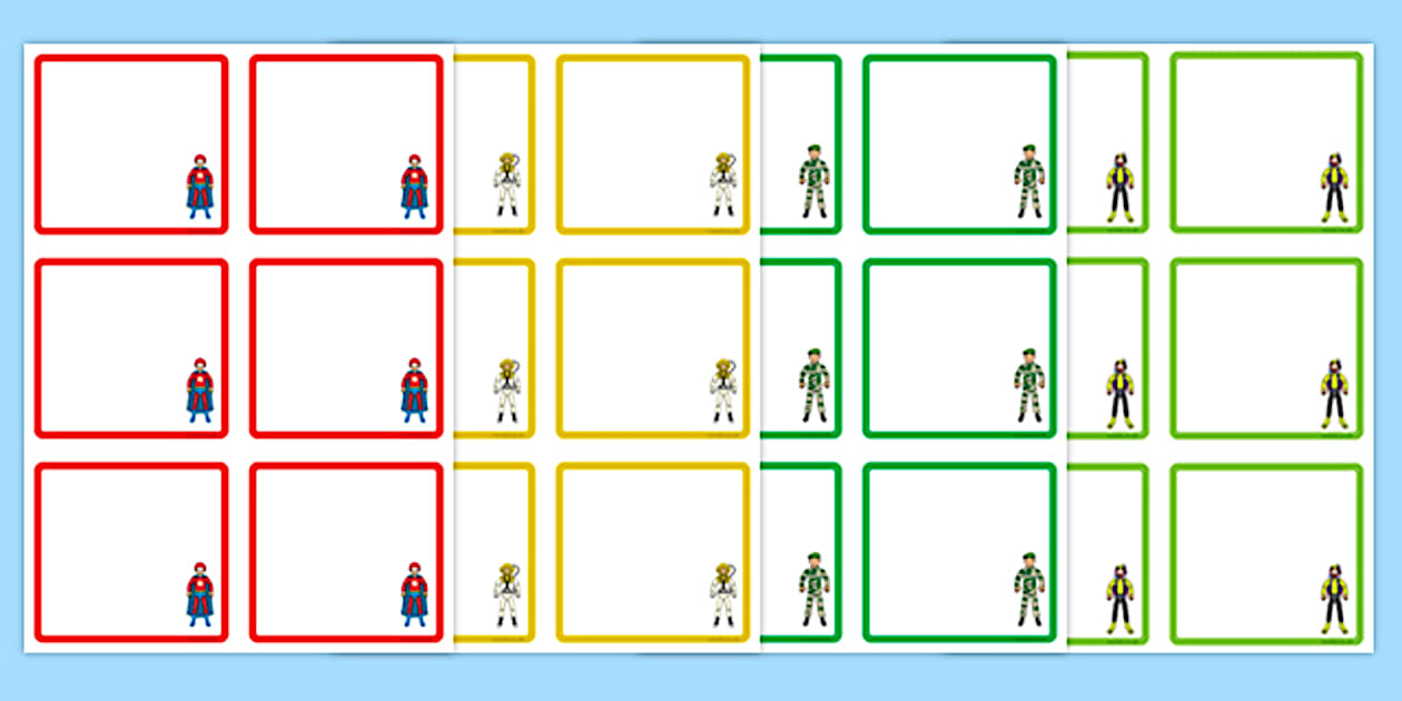 Action Toy Editable Drawer Peg Name Labels - Twinkl