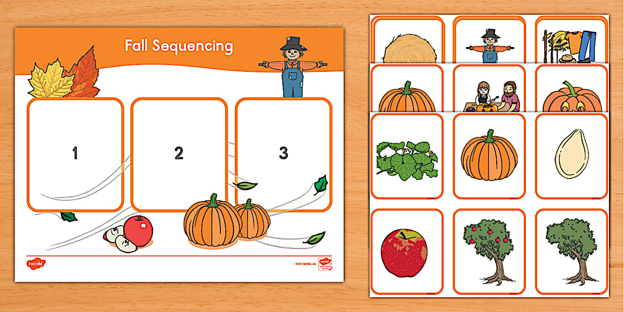 Fall Sequencing Cards Activity (teacher made) - Twinkl