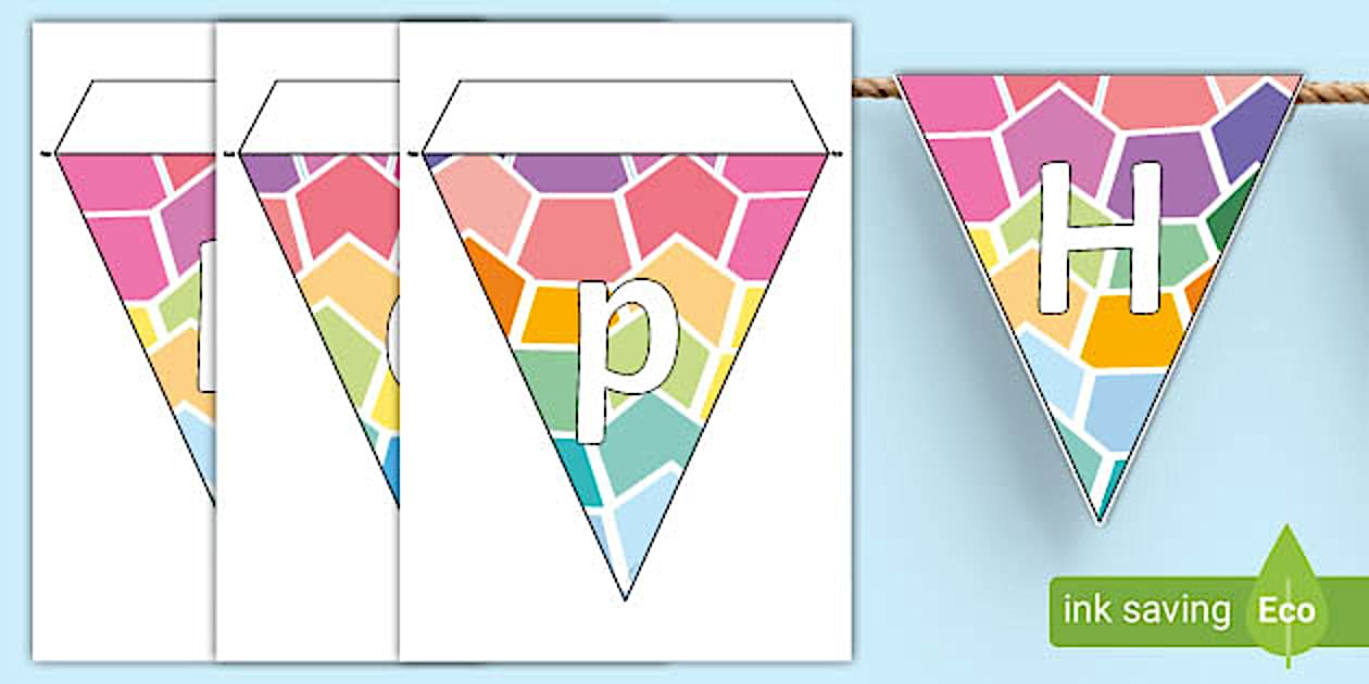 Rainbow Themed Happy Birthday Bunting (teacher made)