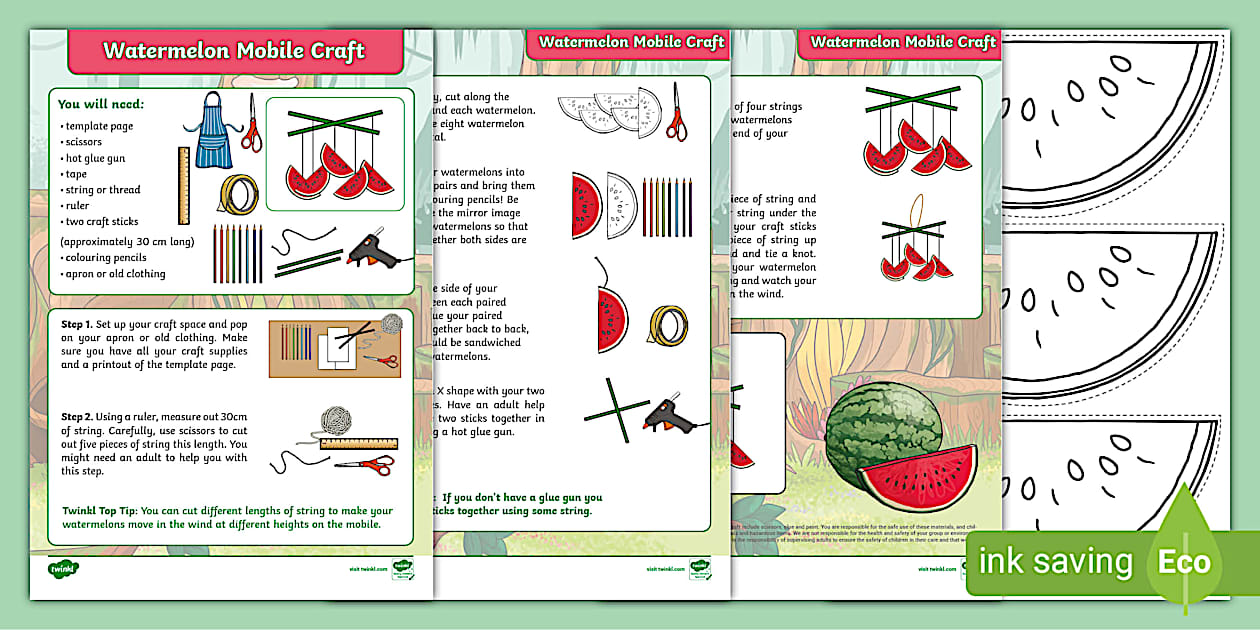 Watermelon Mobile Craft