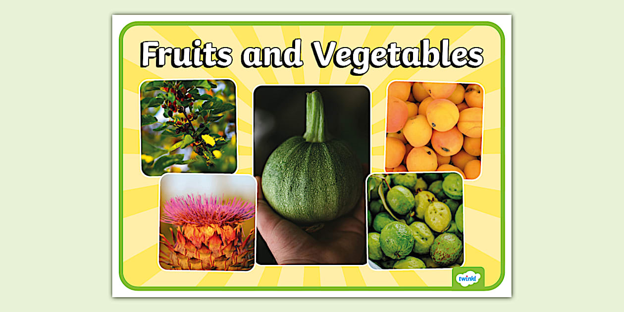 LIfe Skills - Display Posters: Fruit and Vegetable Photos