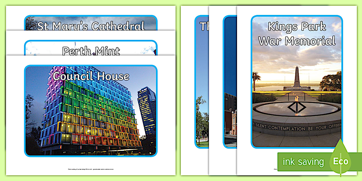 SA Perth Landmark Display Photos (teacher made) - Twinkl