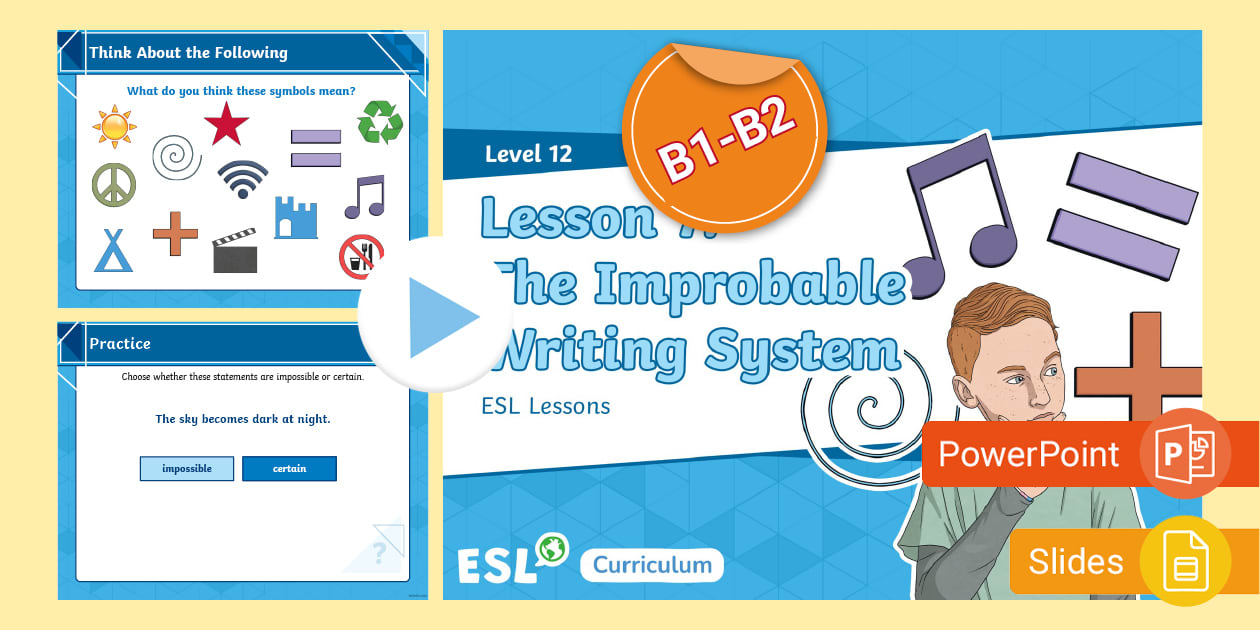 ESL Curriculum Level 12, Lesson 7 - Twinkl