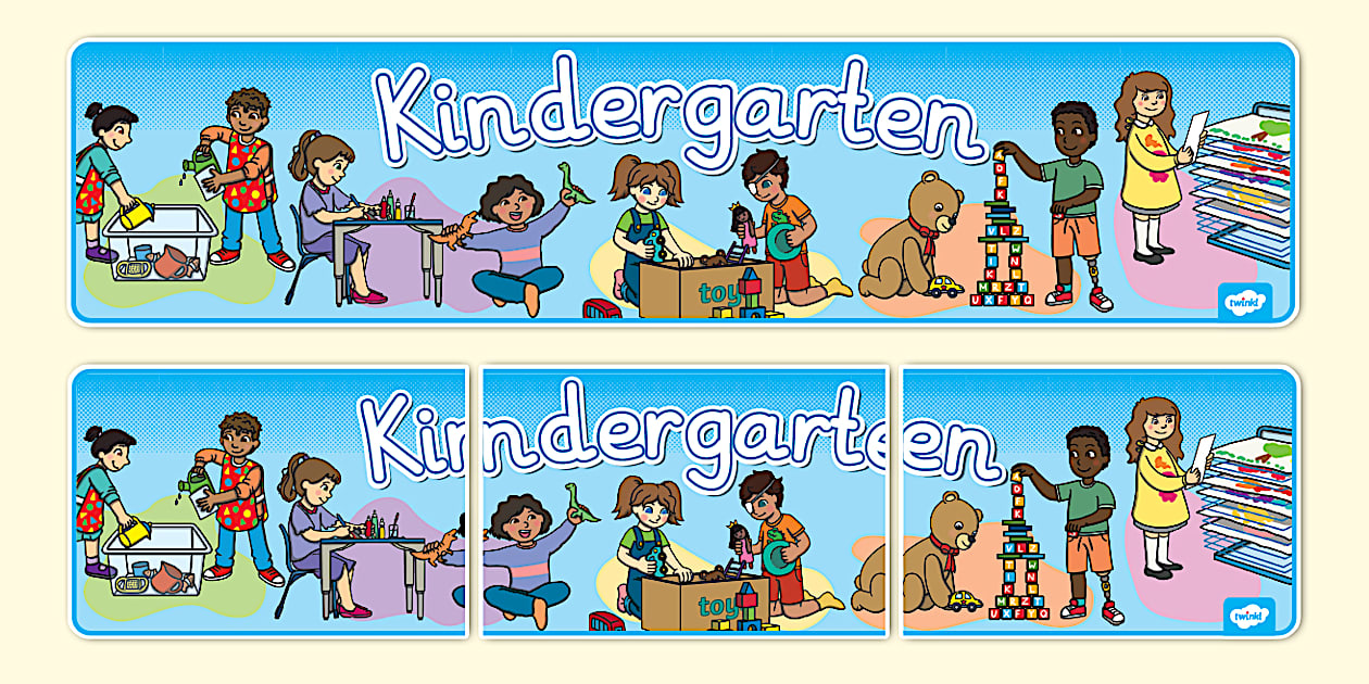 Kindergarten - Banner (teacher made) - Twinkl