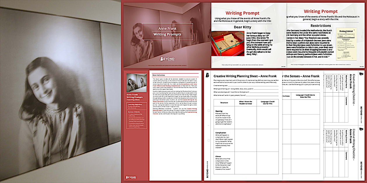 Anne Frank Stimulus Lesson | Holocaust Memorial Day 2021