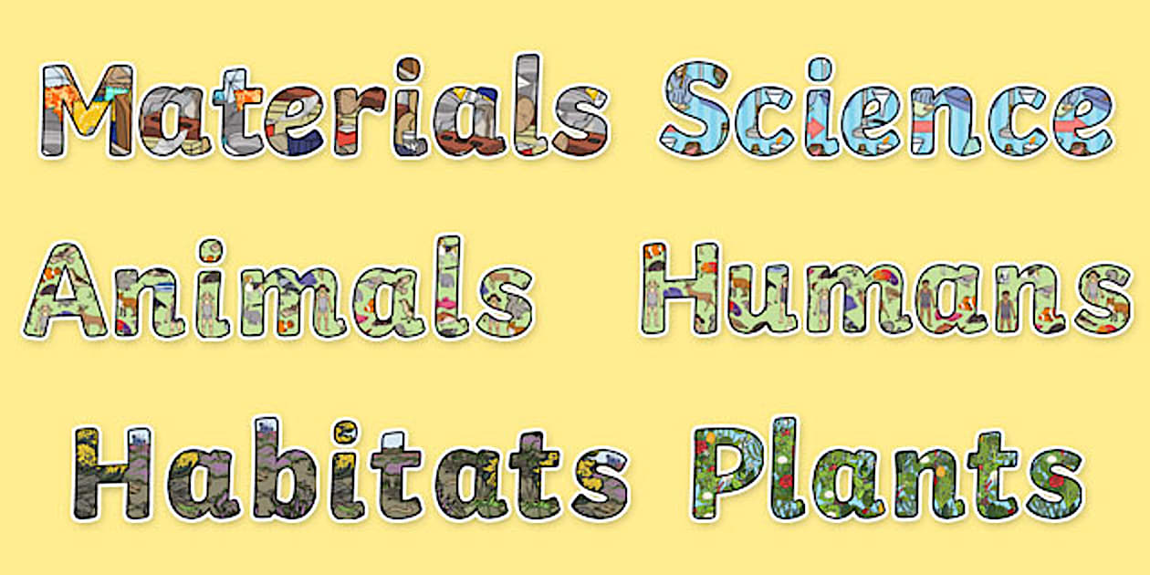 Year 2 Science Themed Display Letters and Numbers Resource Pack