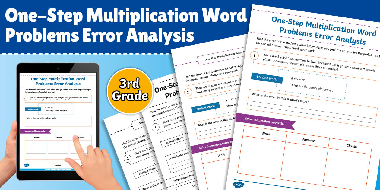 Third One-Step Multiplication Word Problems Error Analysis
