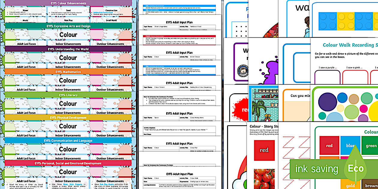 EYFS Colour Lesson Plan Enhancement Ideas and Resources Pack
