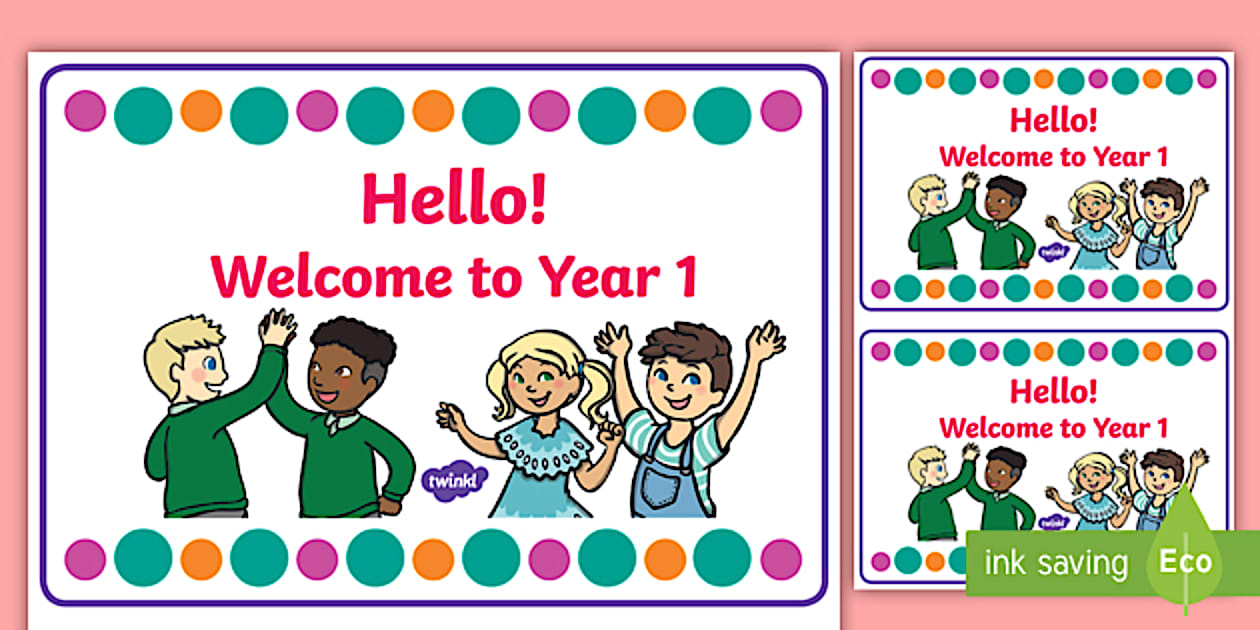Welcome to Year 1 Cards (Teacher-Made) - Twinkl