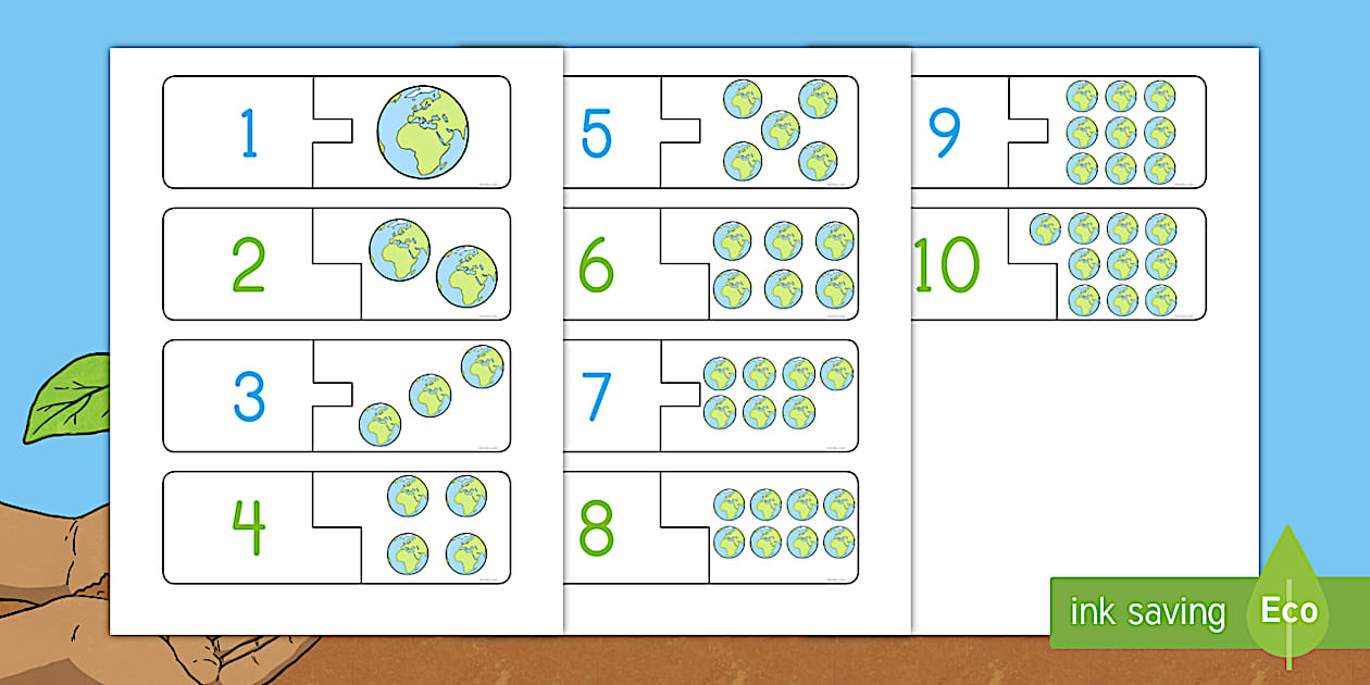 Earth Day 1-10 Number Puzzle | Math Resource | Twinkl USA