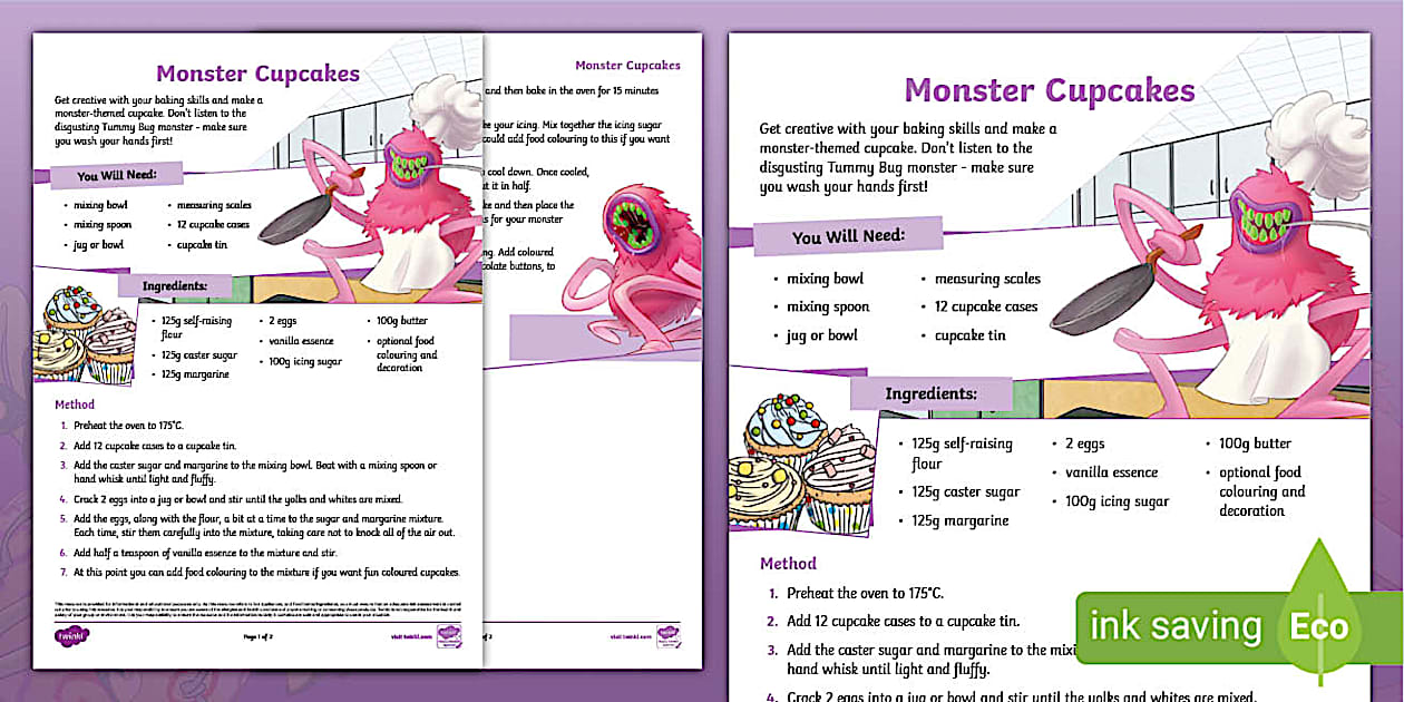 Monster Cupcakes (teacher made) - Twinkl