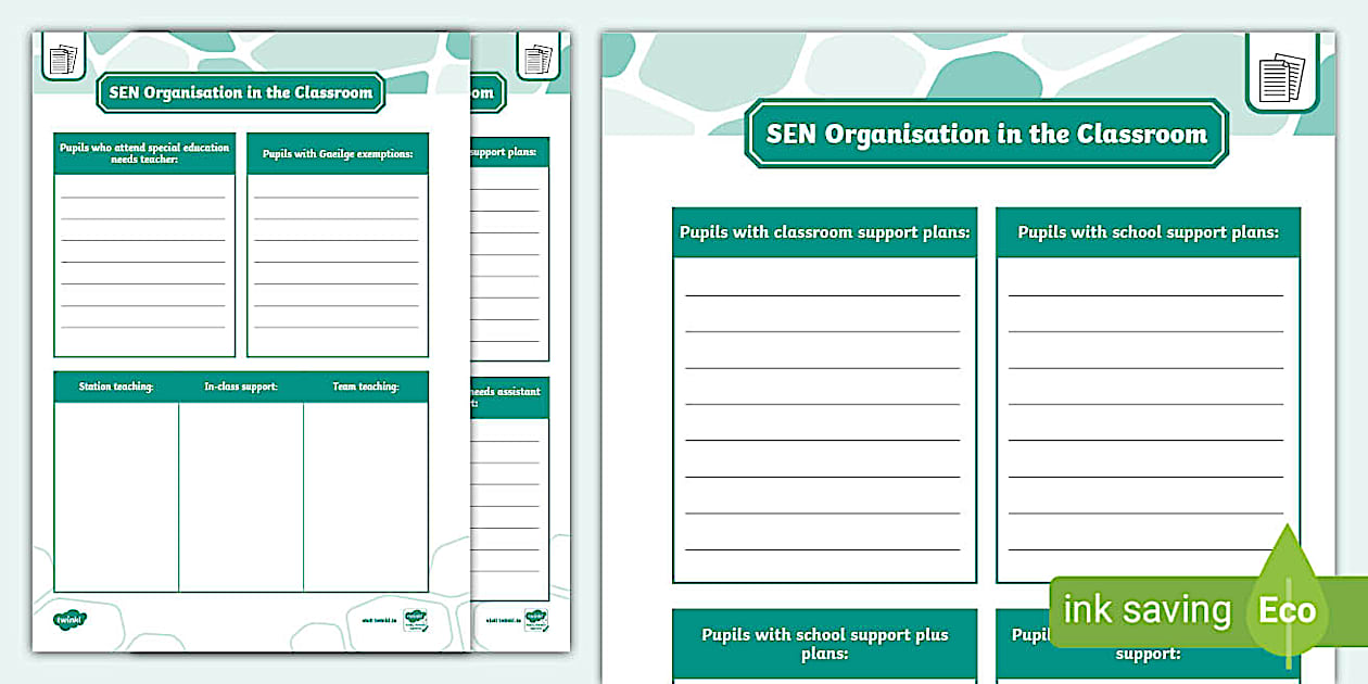 Teacher Planner (SEN Organisation in the Classroom)