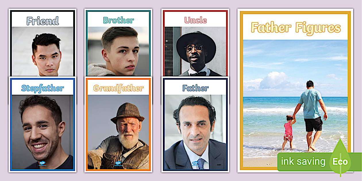 Father's Day Father Figures Photo Display Posters