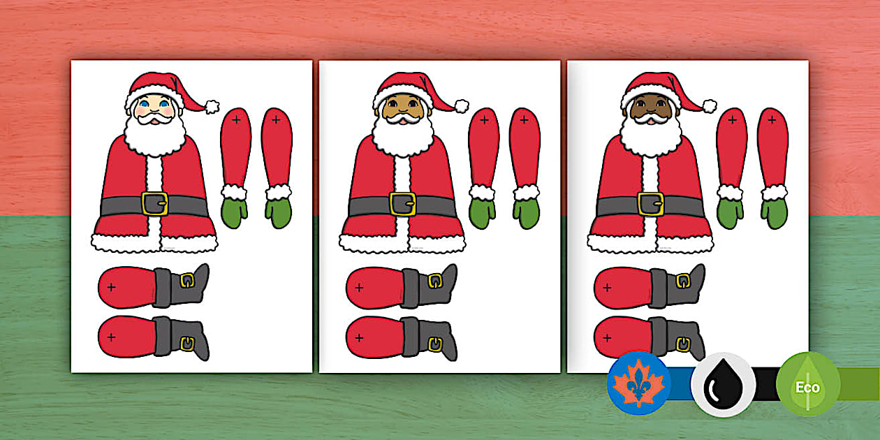 Santa Claus Split Pin Craft French (teacher made) - Twinkl