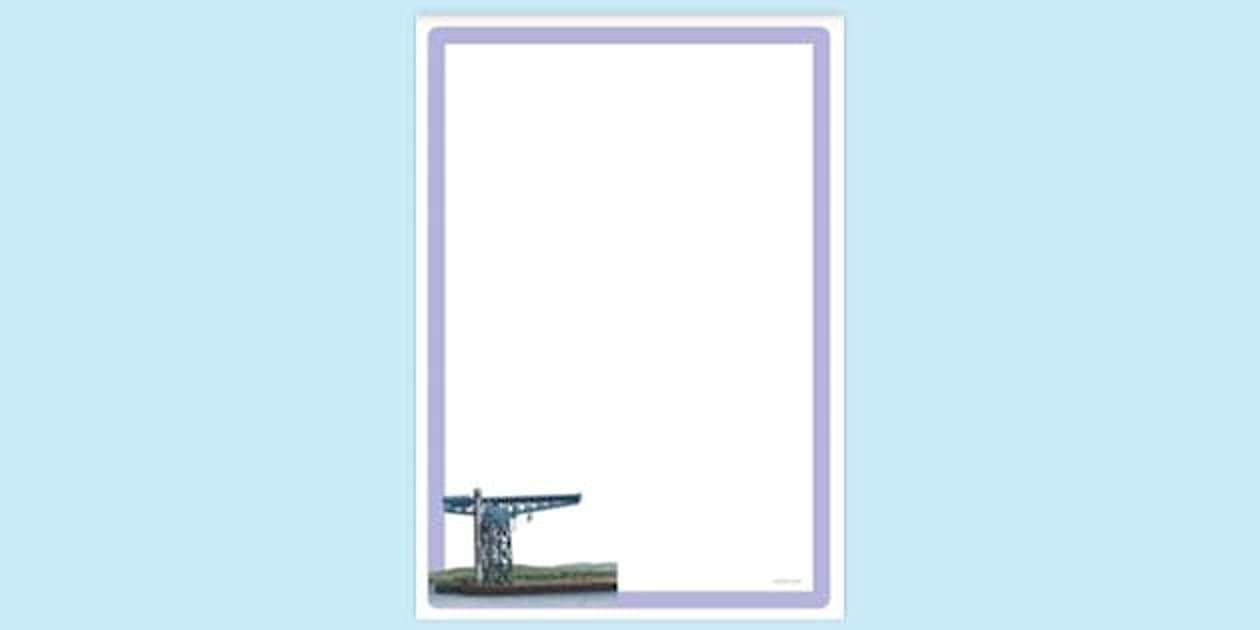 Simple Blank Titan Crane Page Border | Page Borders | Twinkl