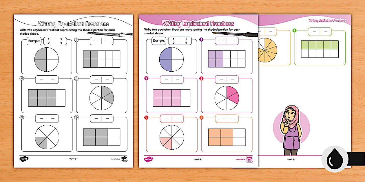 Writing Equivalent Fractions Activity (teacher made)