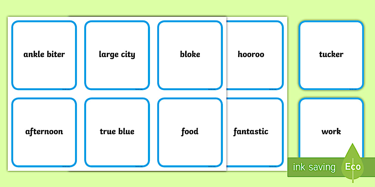 SA Australian slang Matching Cards (teacher made) - Twinkl