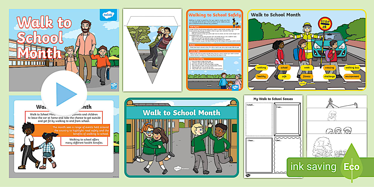 Walk to School Month Resource Pack (Teacher-Made) - Twinkl