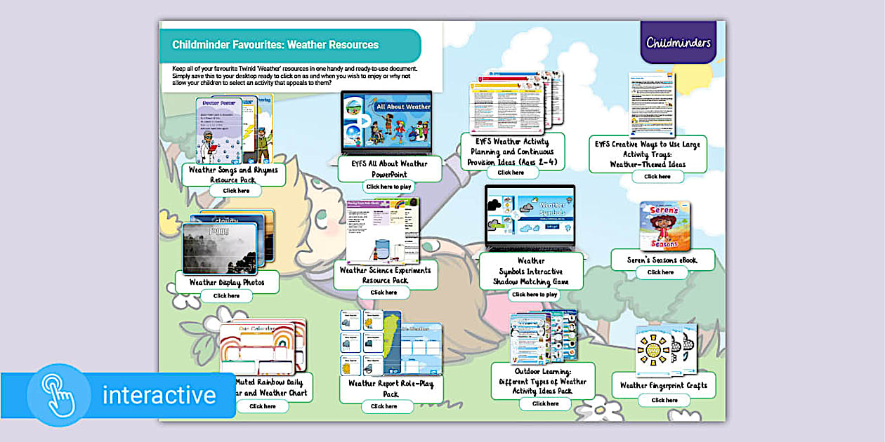 Childminder Weather EYFS Resource Pack (teacher made)