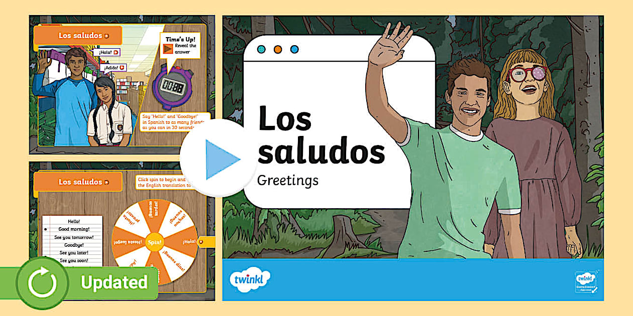 Spanish: KS2 Greetings PowerPoint (teacher made) - Twinkl
