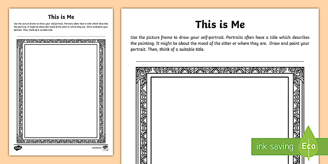 This is Me Worksheet / Worksheet - KS2 New Class Self Portrait