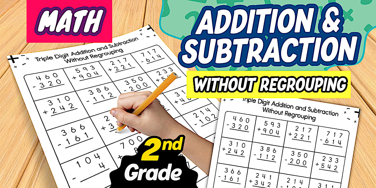 3 Digit Addition and Subtraction Without Regrouping | Math
