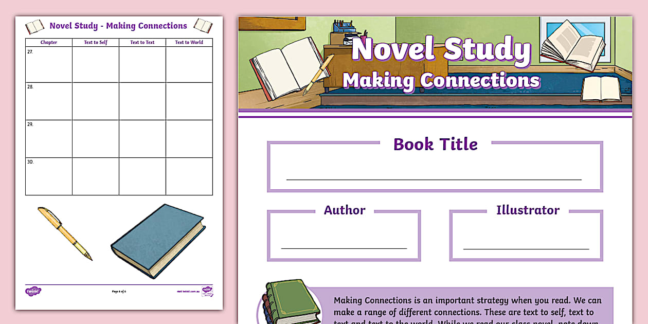 Novel Study - Making Connections (teacher made) - Twinkl