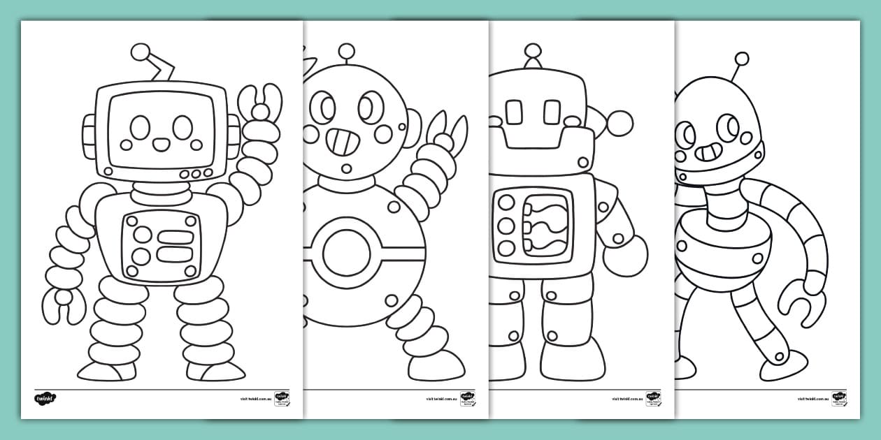 My First Robots Colouring Pack (teacher made) - Twinkl