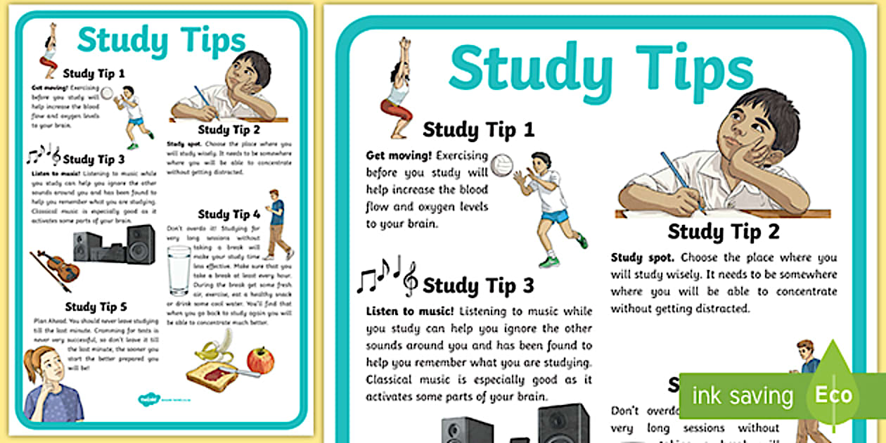 Study Tips Poster | Revision | South Africa (teacher made)
