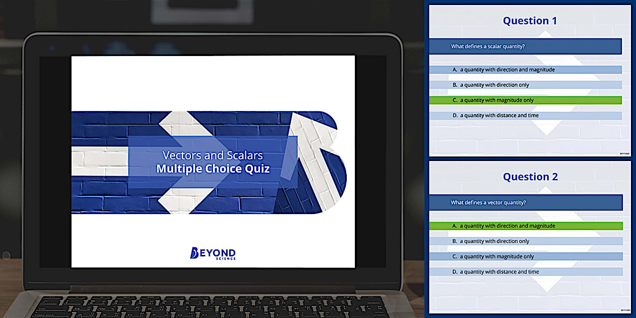 Vectors and Scalars Quiz PowerPoint (teacher made) - Twinkl