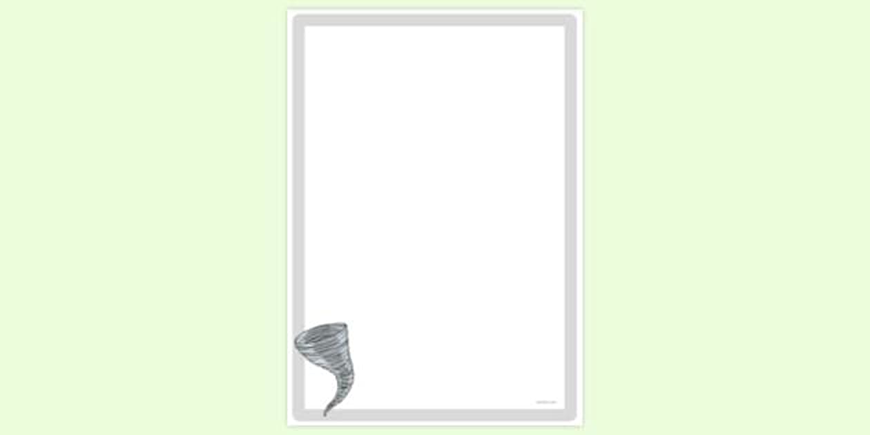 Simple Blank Whirlwind Page Border | Page Borders | Twinkl