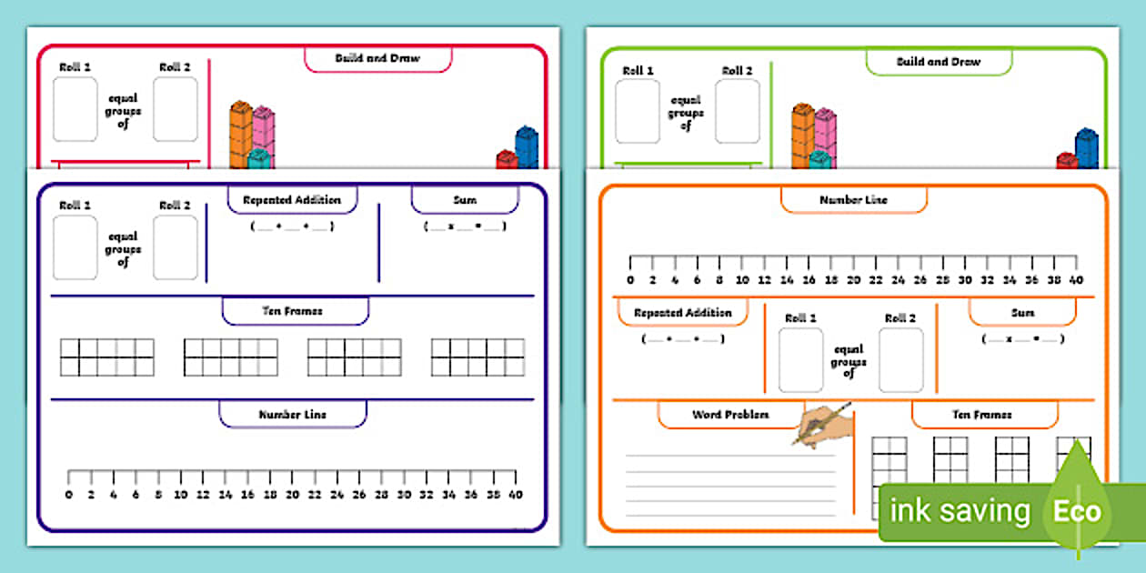 Repeated Addition Activity Mats (teacher made) - Twinkl