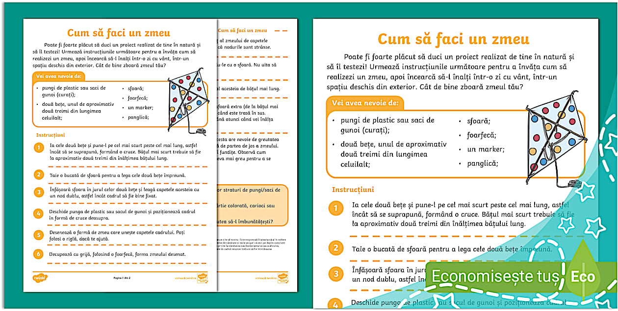 Cum să faci un zmeu – Activitate practică | Twinkl România