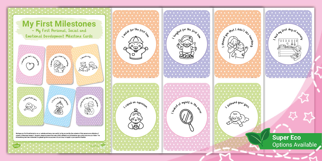 Personal, Social and Emotional Development Milestone Cards