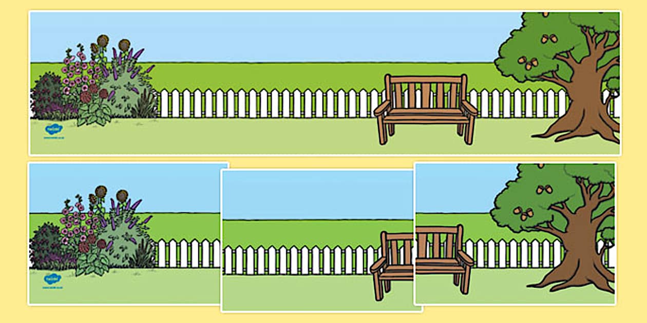 Small World Background (Garden) (teacher made) - Twinkl