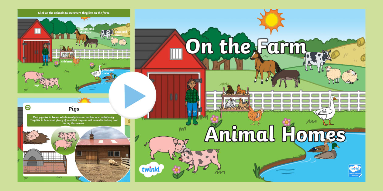 On the Farm Animal Homes PowerPoint – Homes of Animals