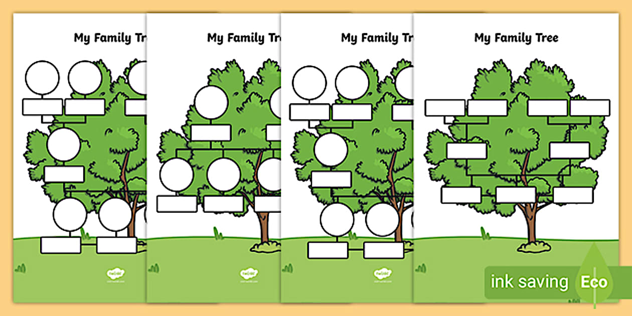 My Family Tree Template - Teaching Resources (teacher made)