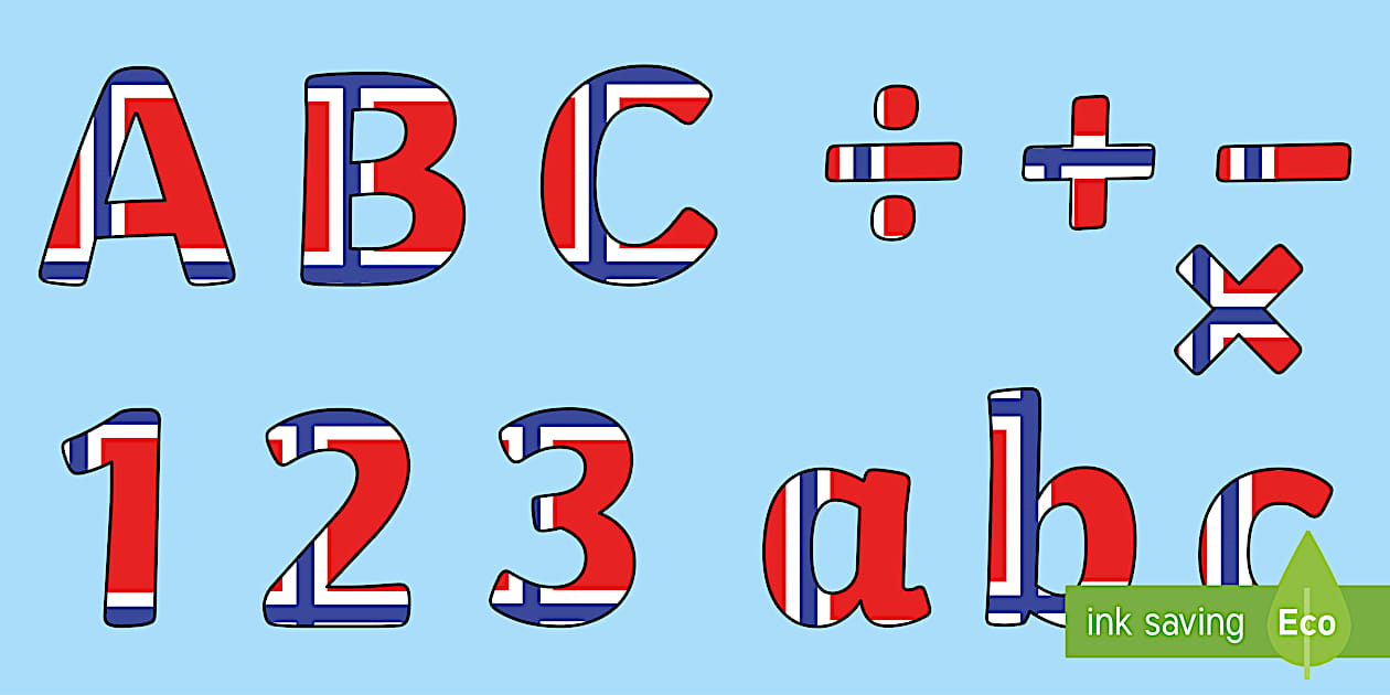 👉 Flag of Norway Themed Display Lettering - Twinkl